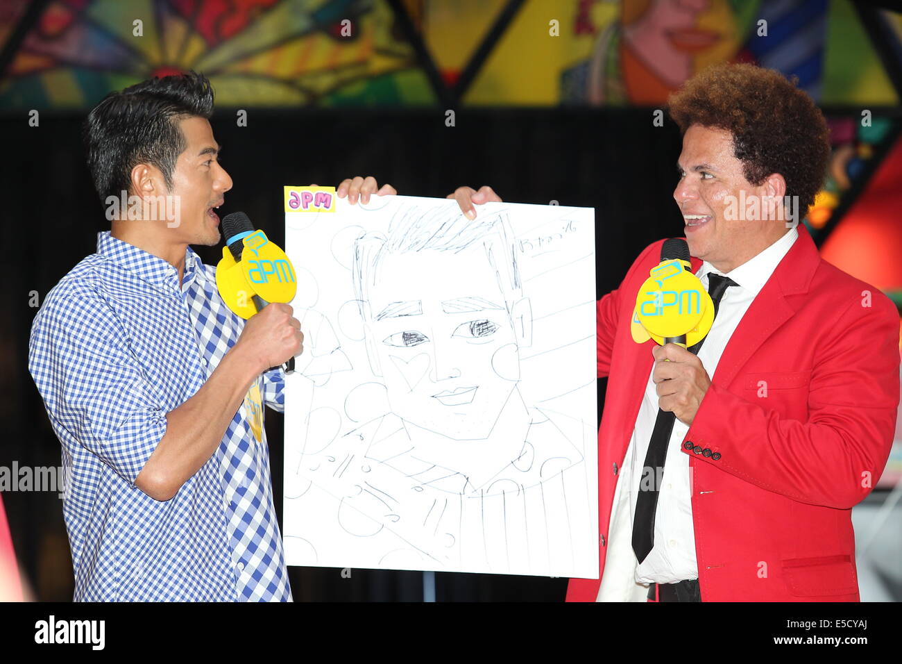 Hong Kong, China. 27th July, 2014. Singer and actor Aaron Kwok attends ...