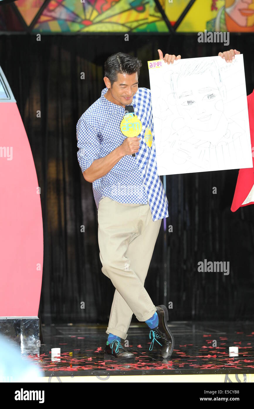 Hong Kong, China. 27th July, 2014. Singer and actor Aaron Kwok attends ...