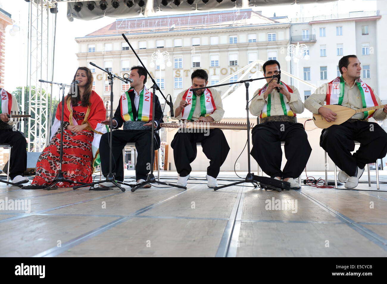 Members of folk group Payiz from Sulaimaniya, Kurdistan, Iraq during ...
