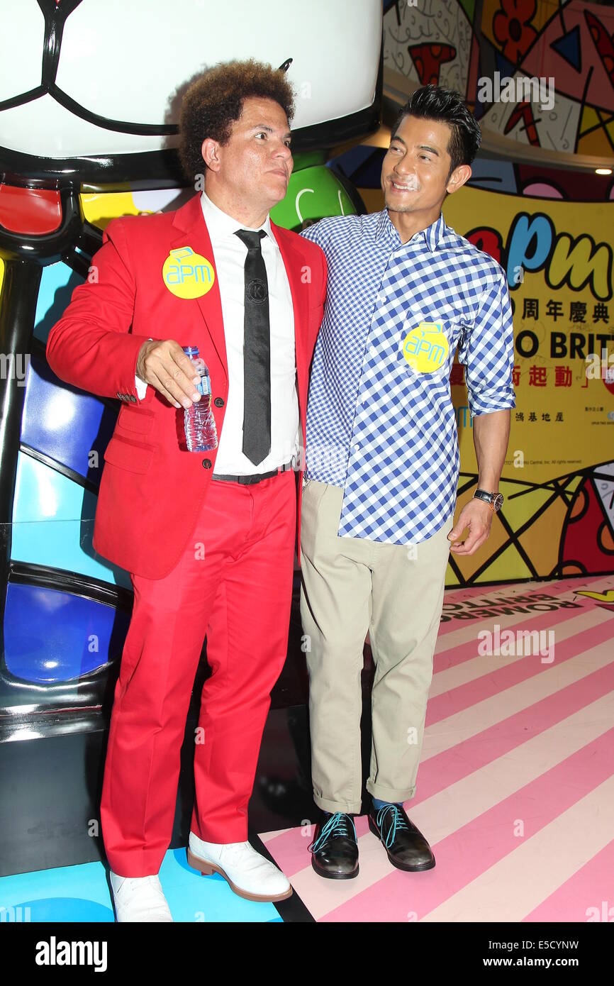 Hong Kong, China. 27th July, 2014. Singer and actor Aaron Kwok attends ...