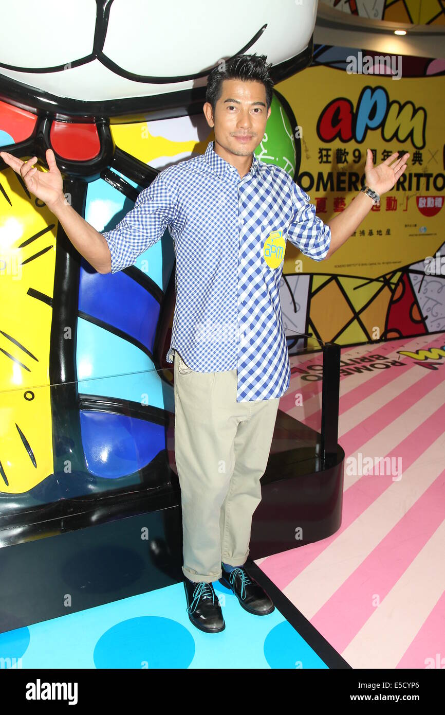 Hong Kong, China. 27th July, 2014. Singer and actor Aaron Kwok attends ...