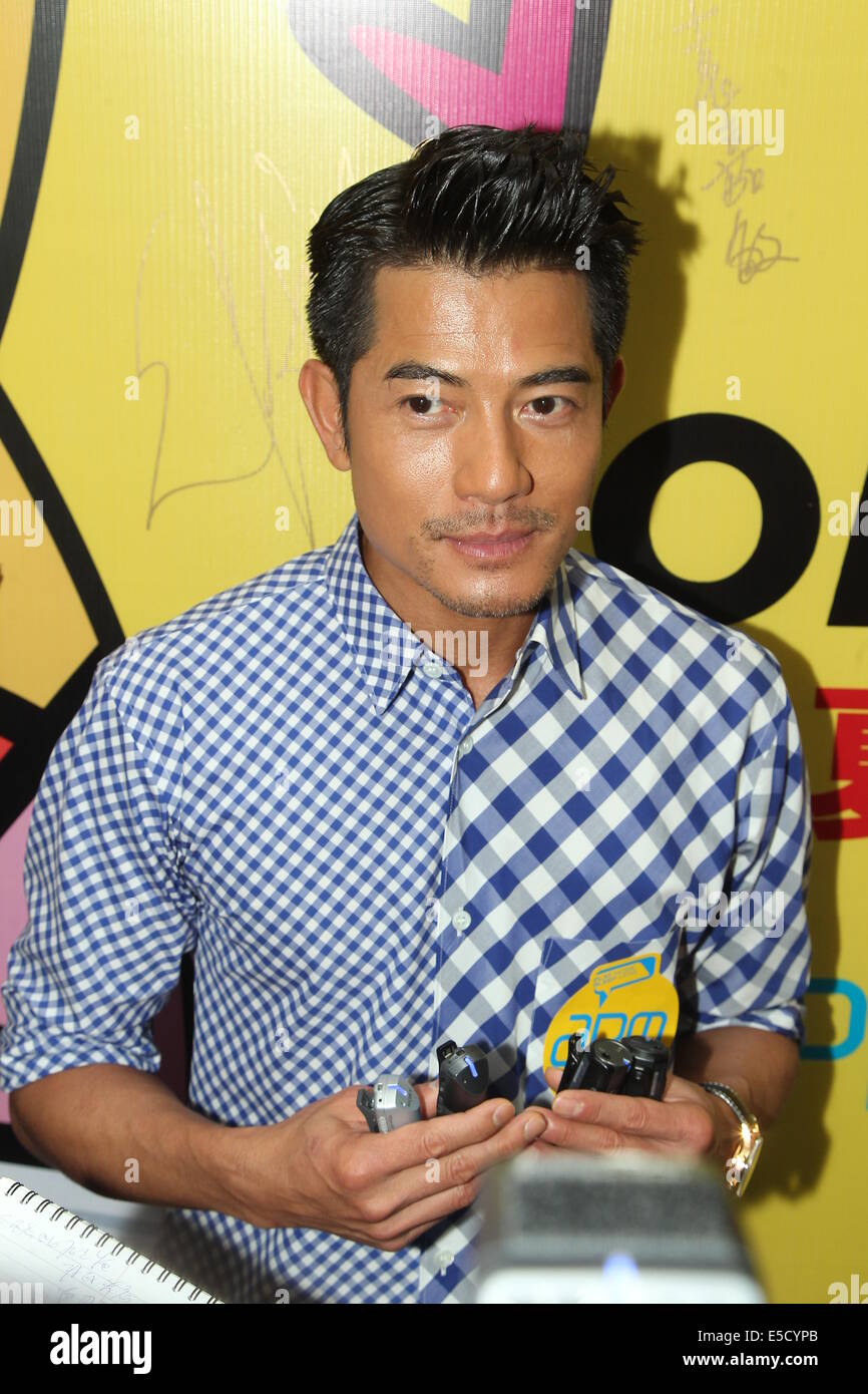 Hong Kong, China. 27th July, 2014. Singer and actor Aaron Kwok attends ...