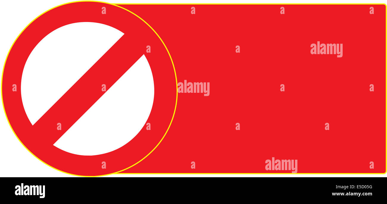 The empty vector of Stop Sign Symbol Zone for adding any forbidden ...