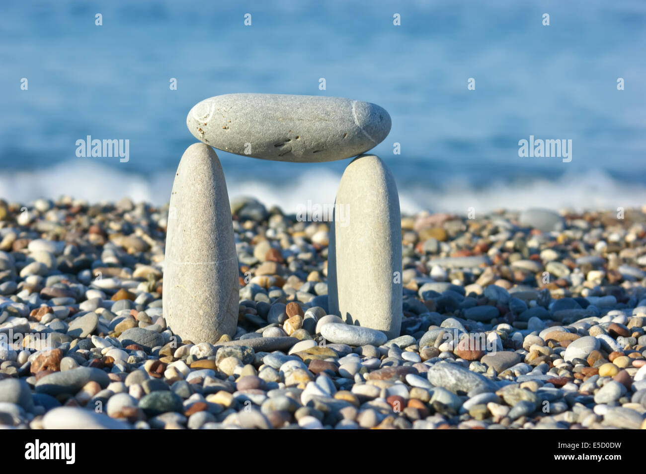 Gates of the pebbles on the beach Stock Photo - Alamy
