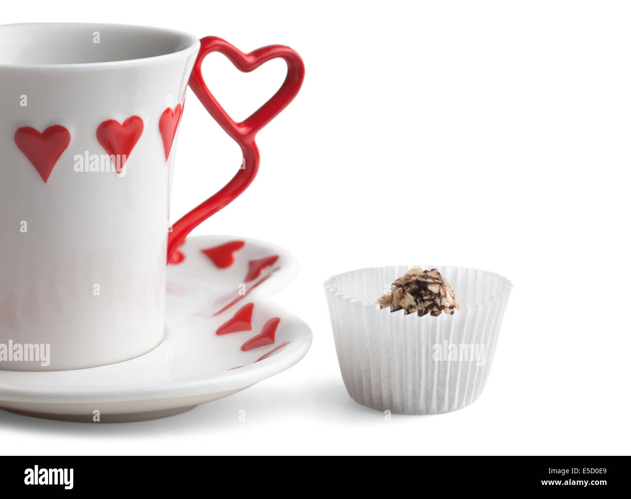 cup of tea and sweets isolated on white background Stock Photo - Alamy