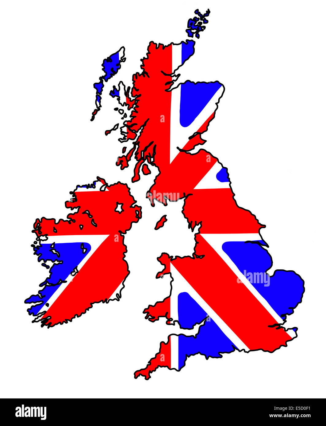 United kingdom map union jack hi-res stock photography and images - Alamy