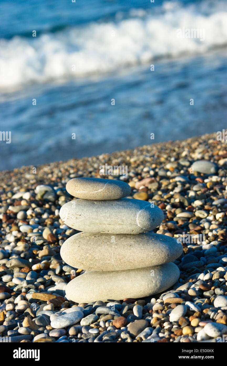 pile of pebbles on the beach Stock Photo - Alamy