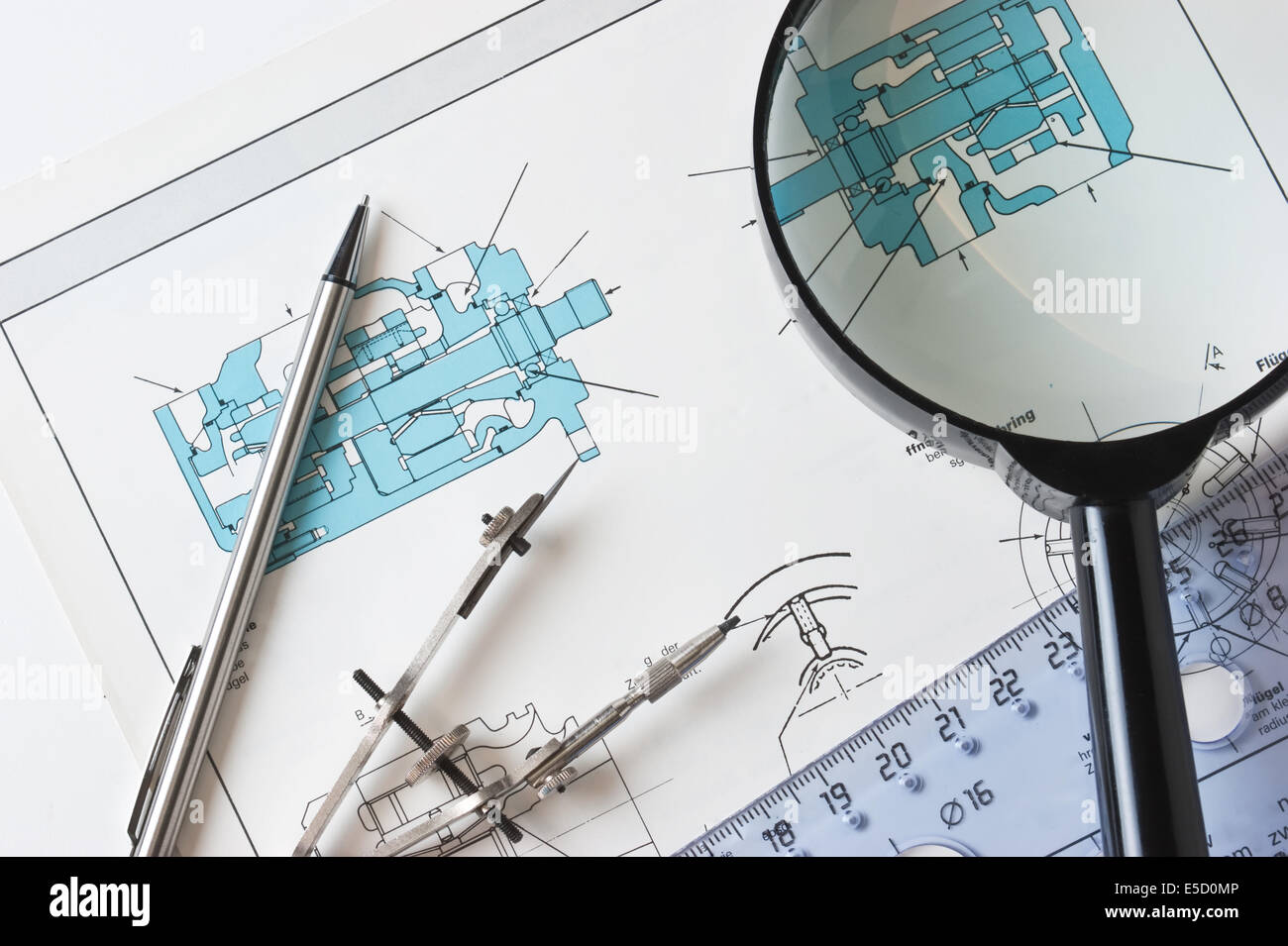 drawing tools in the workplace technologist Stock Photo - Alamy