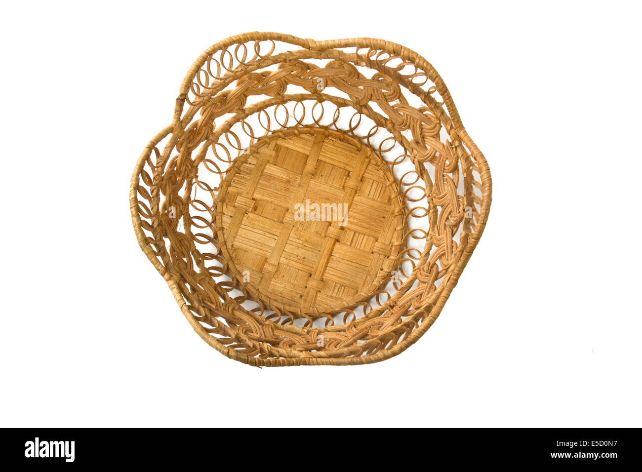 empty basket isolated on white background Stock Photo - Alamy