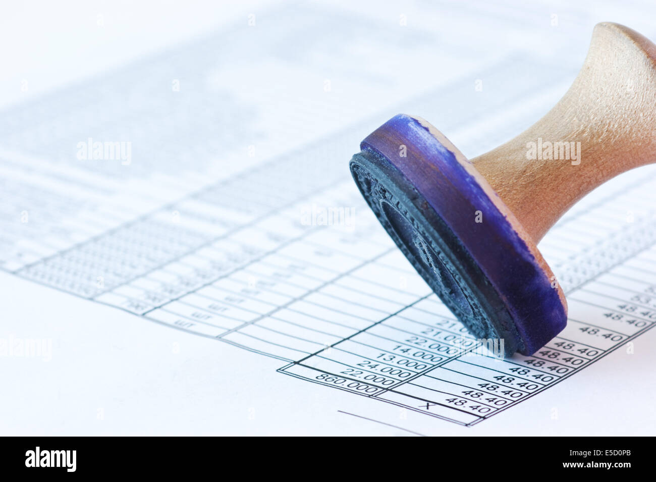 Old wooden rubber stamp Cut Out Stock Images & Pictures - Alamy