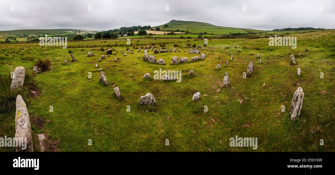 Yellowmead Bronze Age concentric stone circles on Dartmoor, Devon, UK ...
