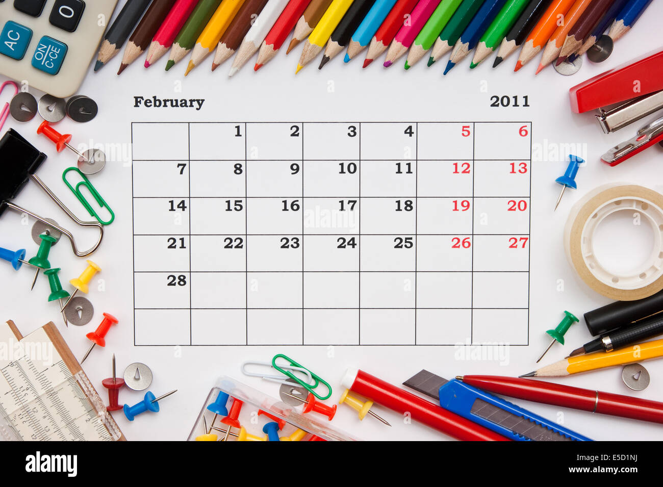 Calendar february hi-res stock photography and images - Alamy