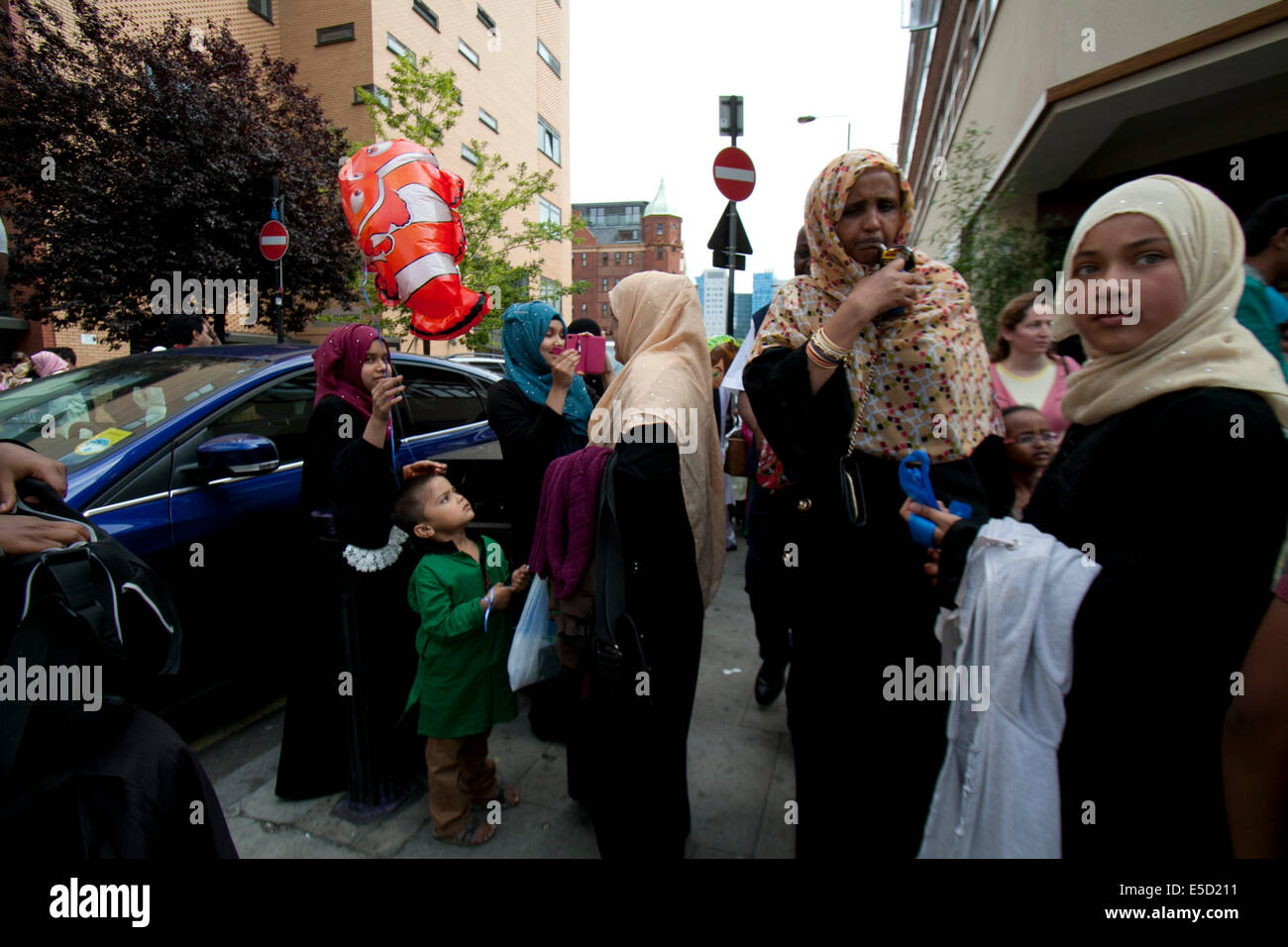 London Uk 28th July 2014 Muslims Celebrate Eid Al Fitr At The East