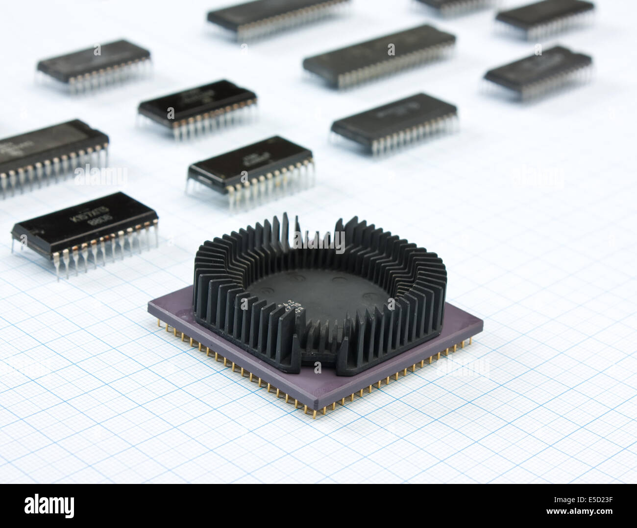 Old electronic chips Stock Photo - Alamy