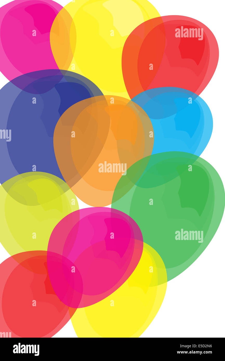 Colorful Balloon of Celebration Isolated Background Stock Photo - Alamy