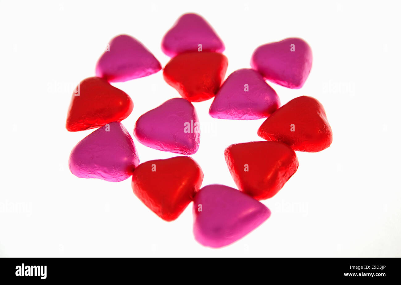 Food, Confections, Chocolate hearts covered in pink and red coloured ...