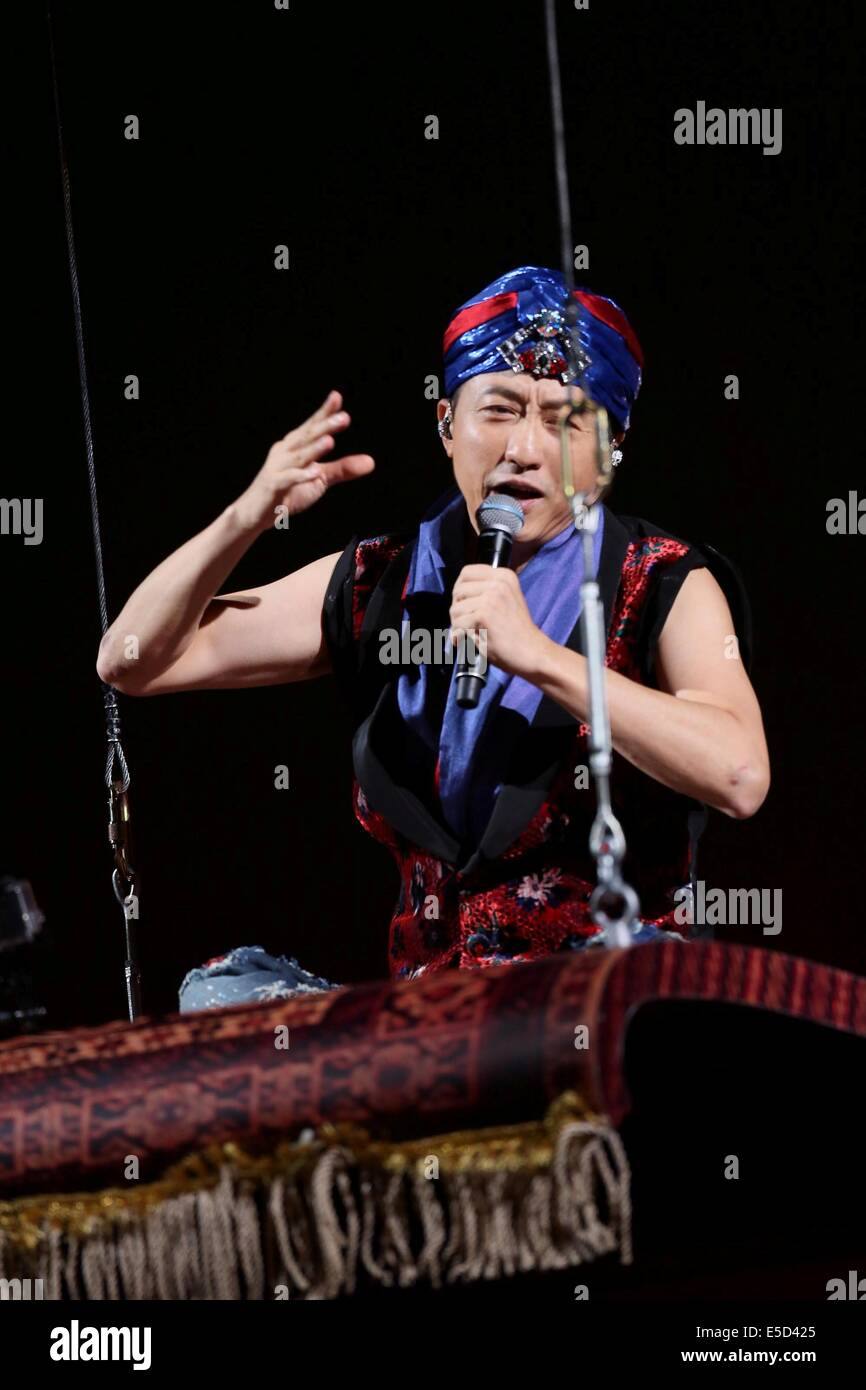 Singer Harlem Yu holds concert in Taipei,China on Sunday July 27,2014 ...