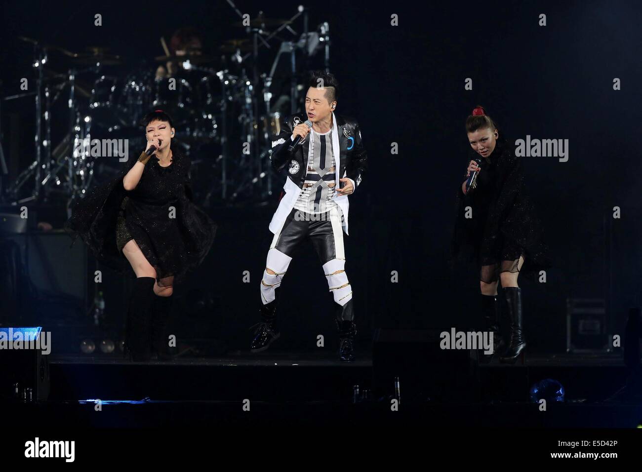 Singer Harlem Yu holds concert in Taipei,China on Sunday July 27,2014 ...