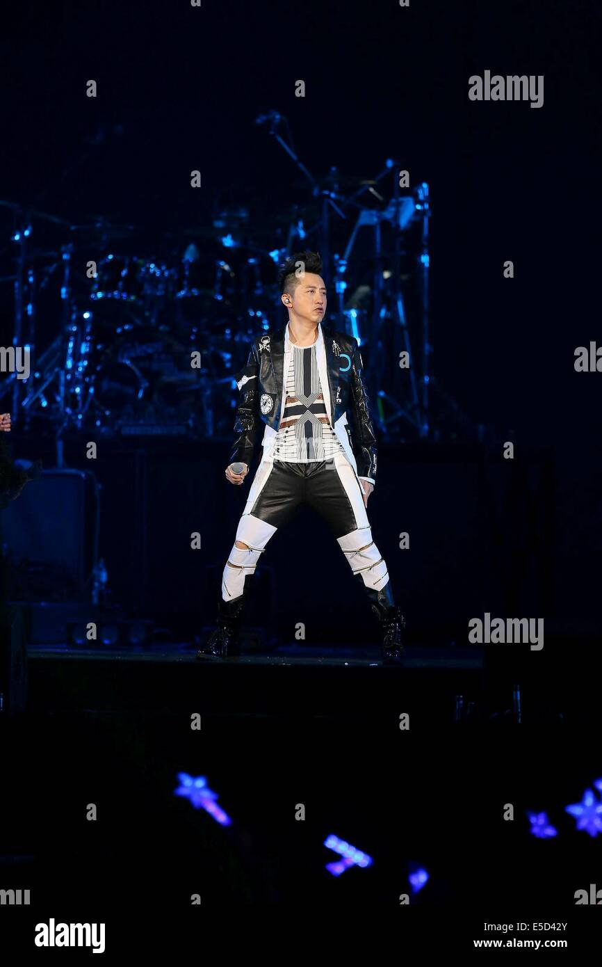 Singer Harlem Yu holds concert in Taipei,China on Sunday July 27,2014 ...