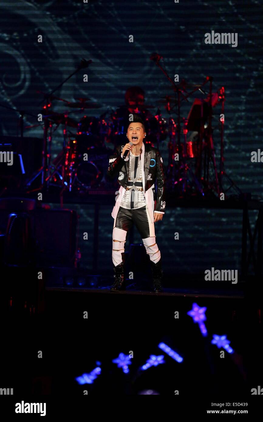 Singer Harlem Yu holds concert in Taipei,China on Sunday July 27,2014 ...