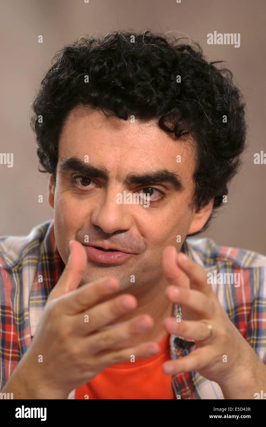 Wiesbaden, Germany. 28th July, 2014. Opera singer Rolando Villazon ...
