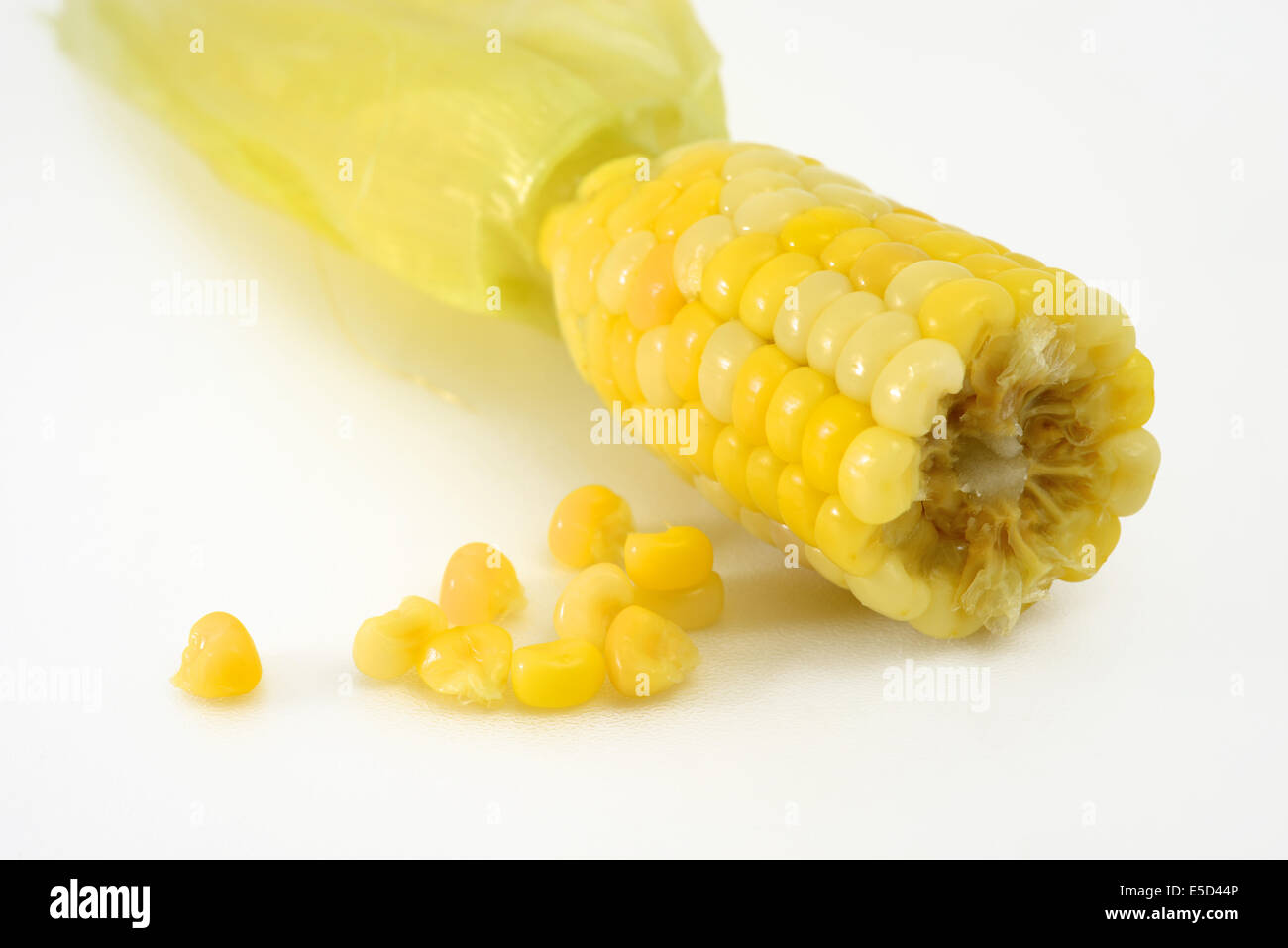 sweet corn on white background Stock Photo - Alamy