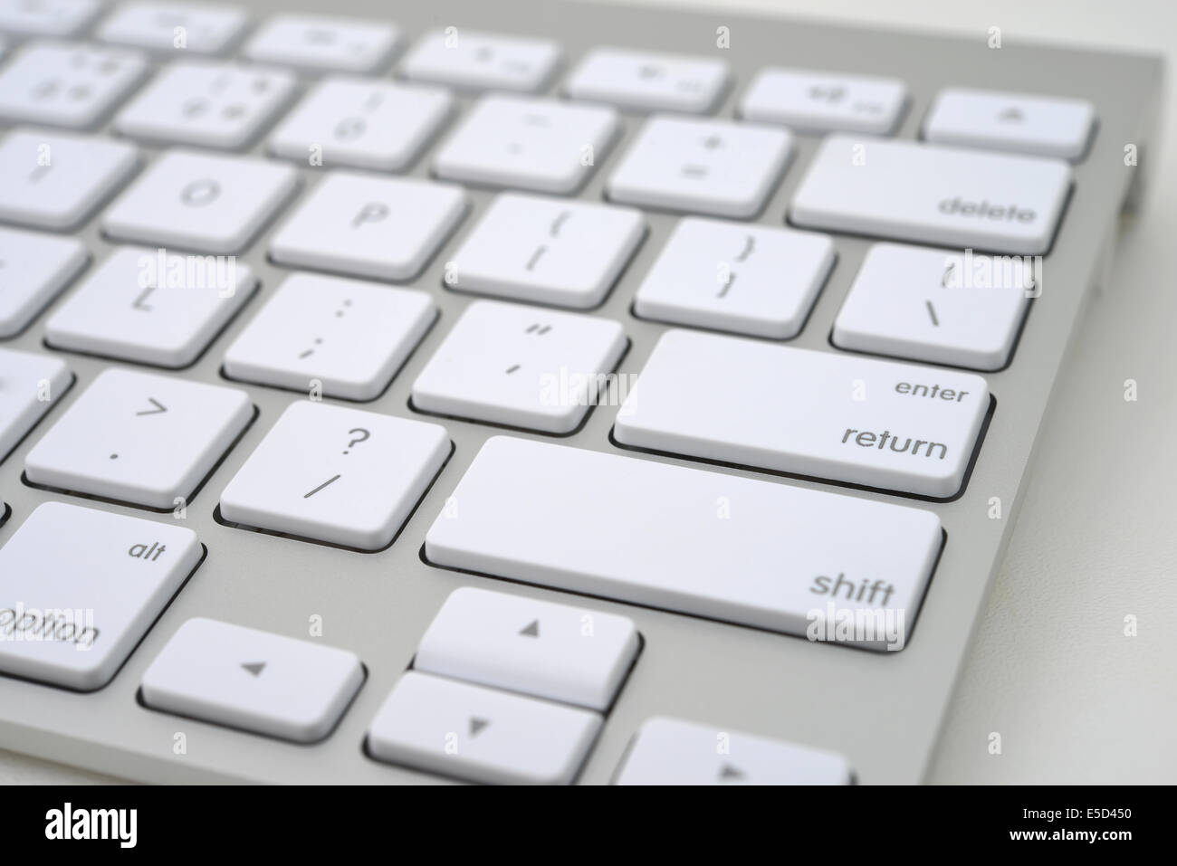 Wireless metallic keyboard Stock Photo - Alamy