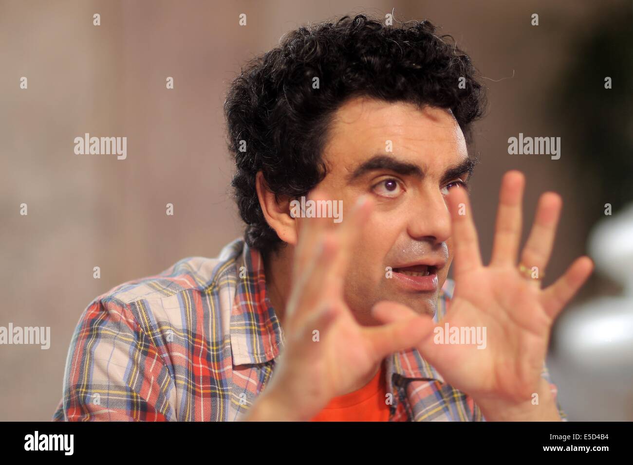 Wiesbaden, Germany. 28th July, 2014. Opera singer Rolando Villazon ...