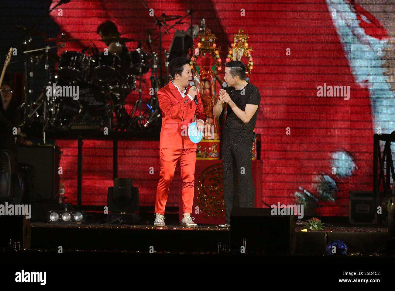 Singer Harlem Yu holds concert in Taipei,China on Sunday July 27,2014 ...