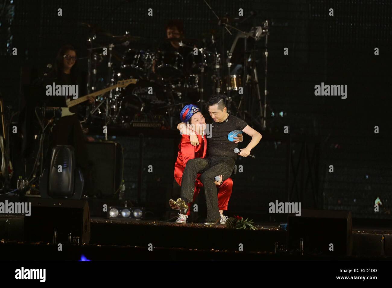 Singer Harlem Yu holds concert in Taipei,China on Sunday July 27,2014 ...