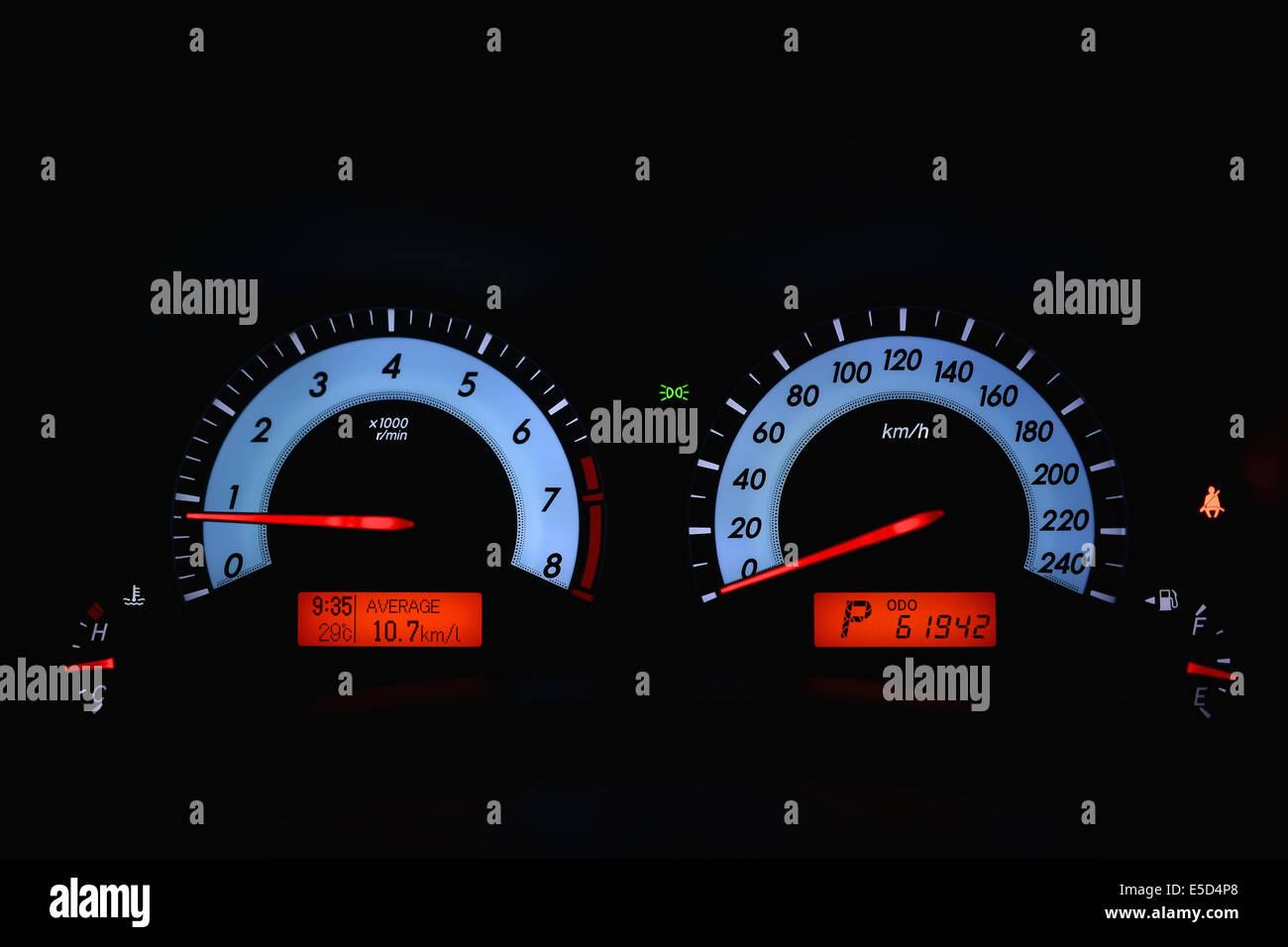 Car illuminated dashboard hi-res stock photography and images - Alamy