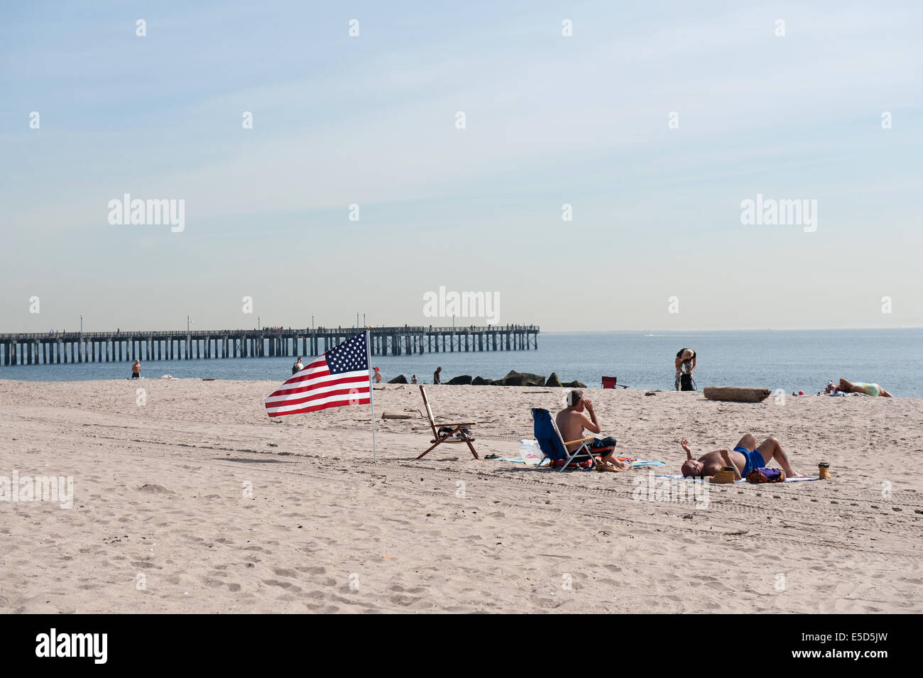 Coney Island Beach Stock Photo - Alamy