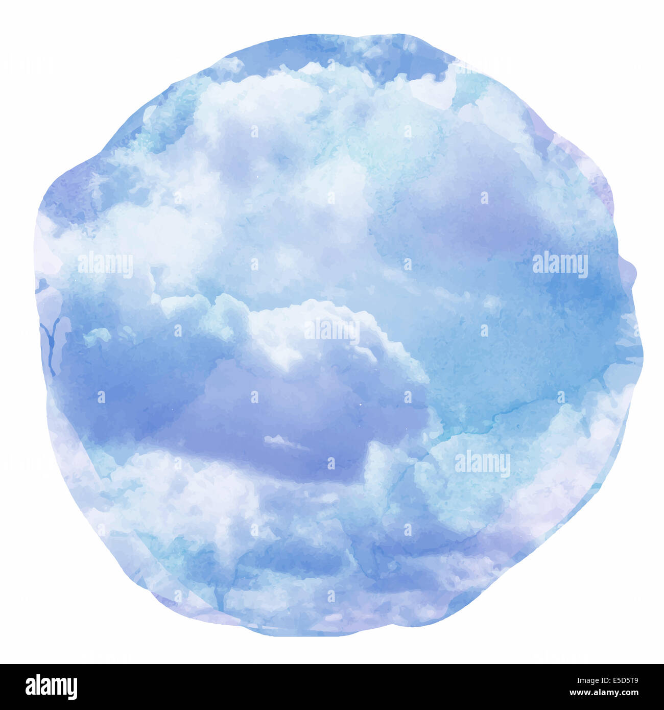 Blue sky watercolor abstract Cut Out Stock Images & Pictures - Alamy