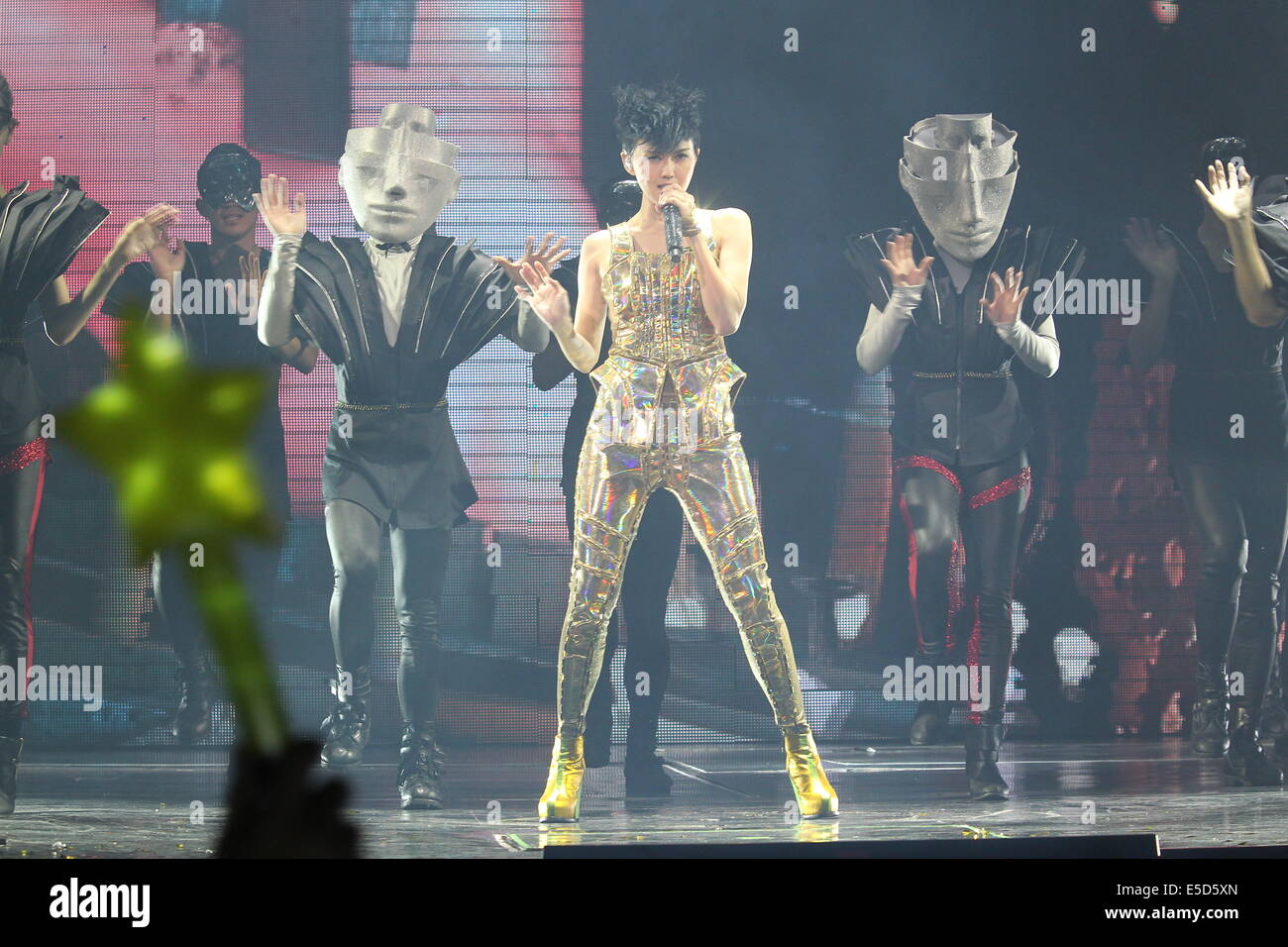 Singer Stefanie Sun performs on the stage during Kepler World Tour 2014 ...