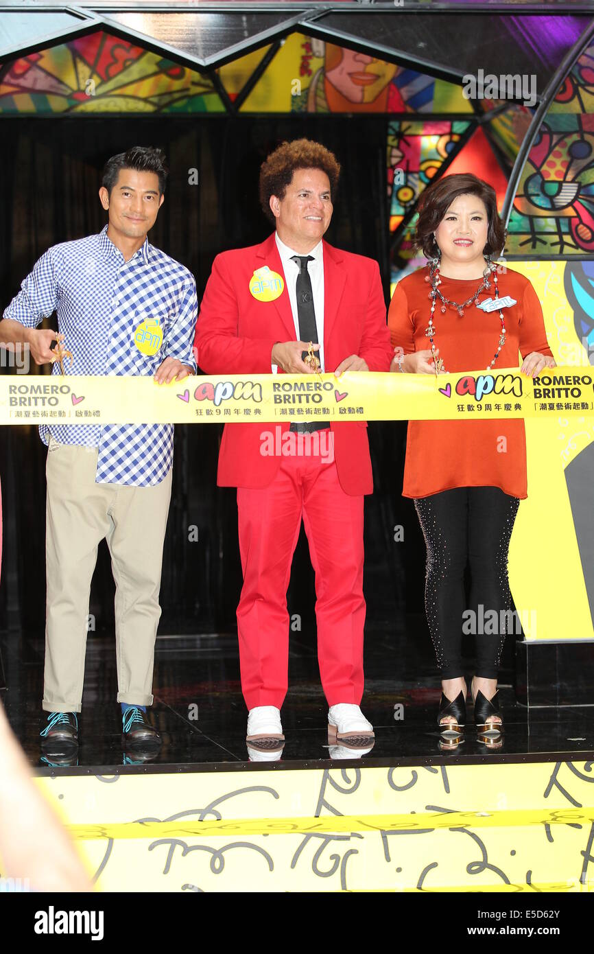Hong Kong, China. 27th July, 2014. Singer and actor Aaron Kwok attends ...
