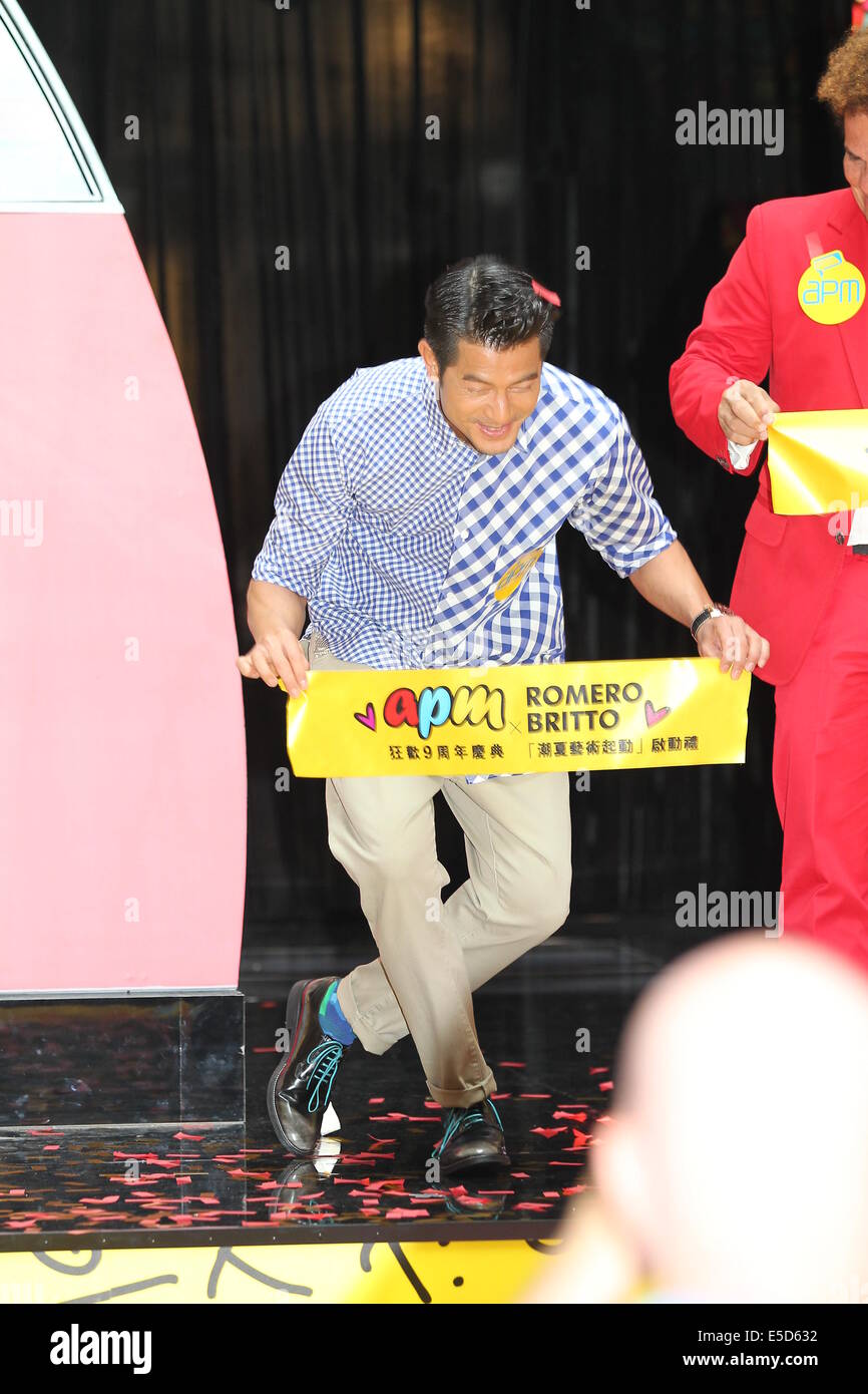 Hong Kong, China. 27th July, 2014. Singer and actor Aaron Kwok attends ...