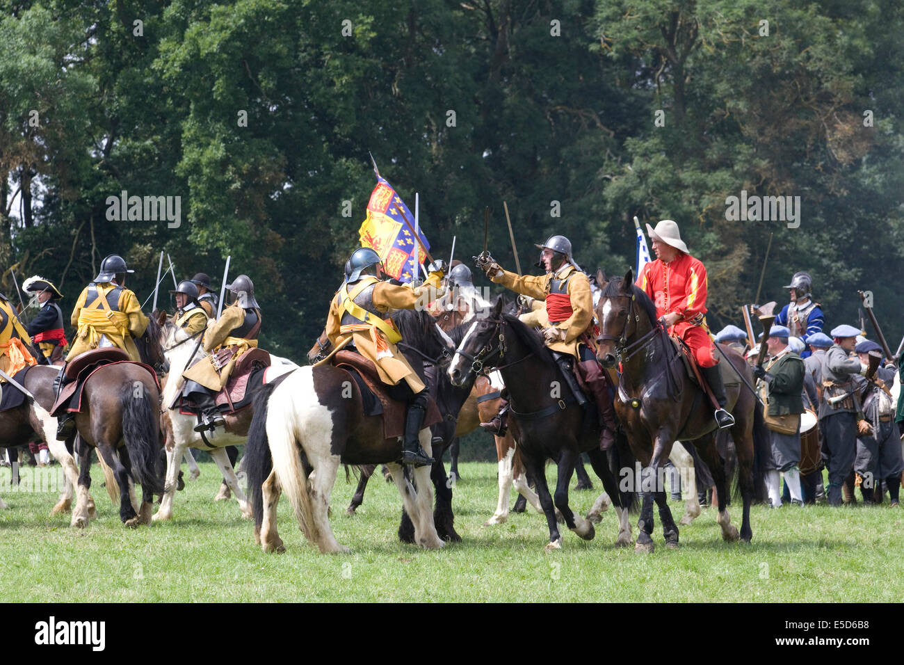 17th century re enactment of the English civil war between the ...