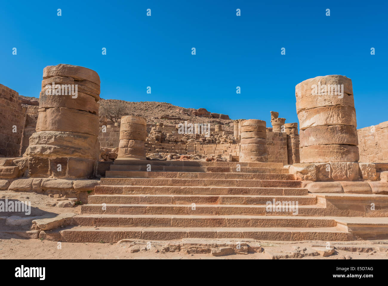 roman temple in Nabatean Petra Jordan middle east Stock Photo - Alamy