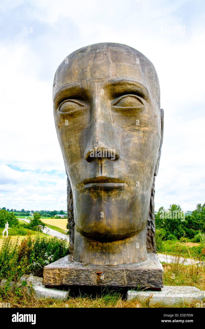 Sculpture by Louis Derbre in the Espace Culturel, Ernee, France Stock ...