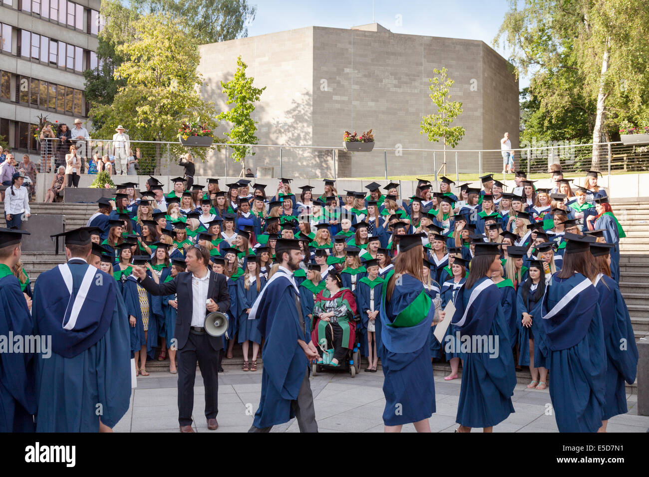 Graduates preparing for a group photograph at UEA ( University of East ...