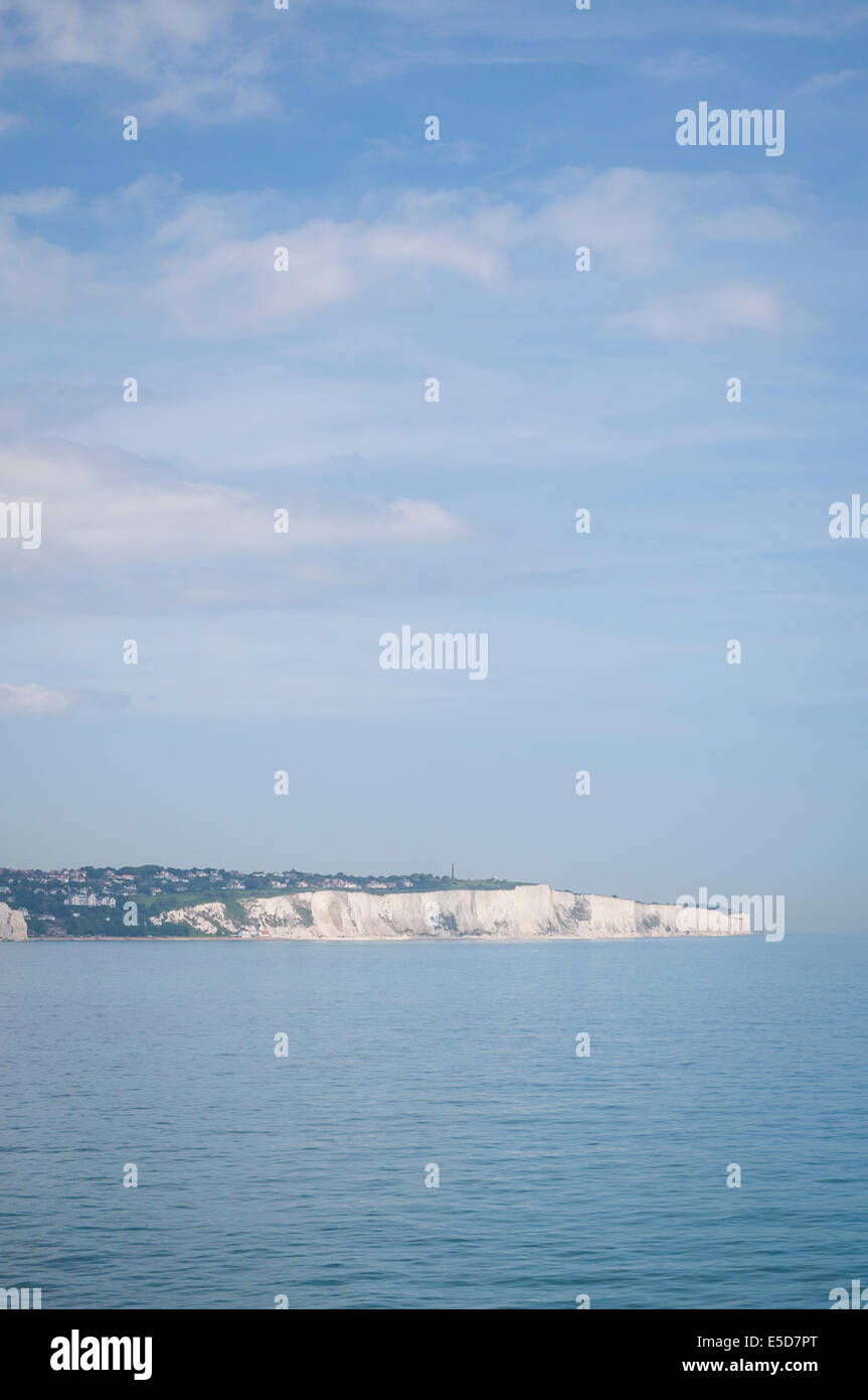 White Cliffs of Dover from the English Channel, England, UK Stock Photo ...