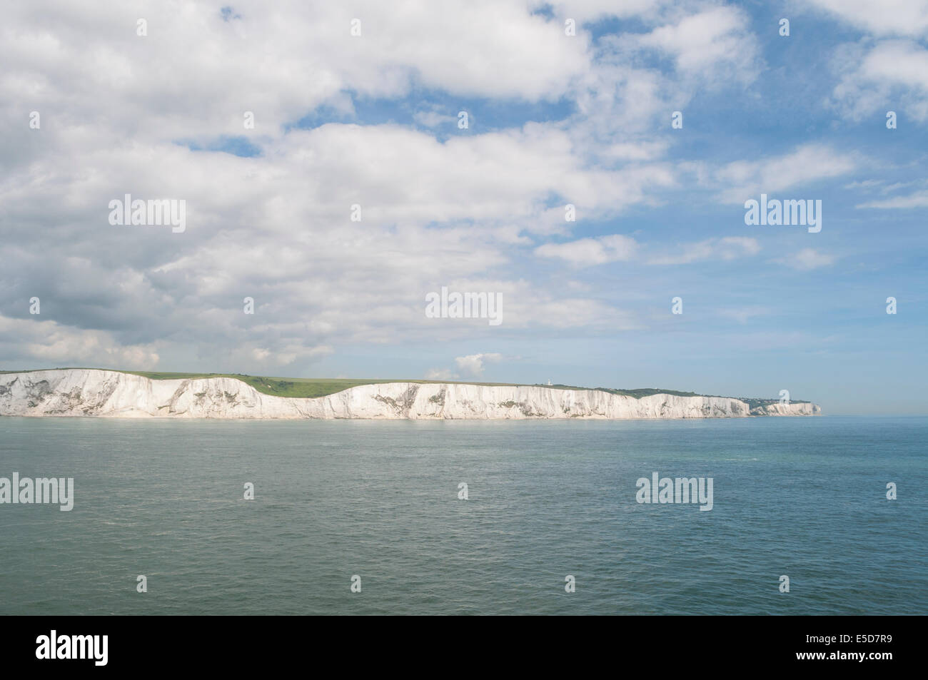 White Cliffs of Dover from the English Channel, England, UK Stock Photo ...