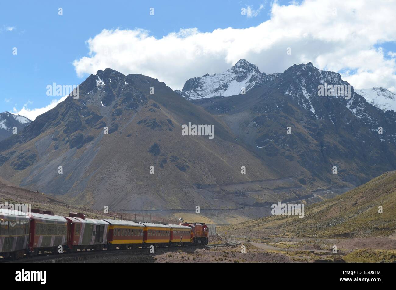 The Ferrocarril Central between Lima and Huancayo, Peru. Crossing the ...
