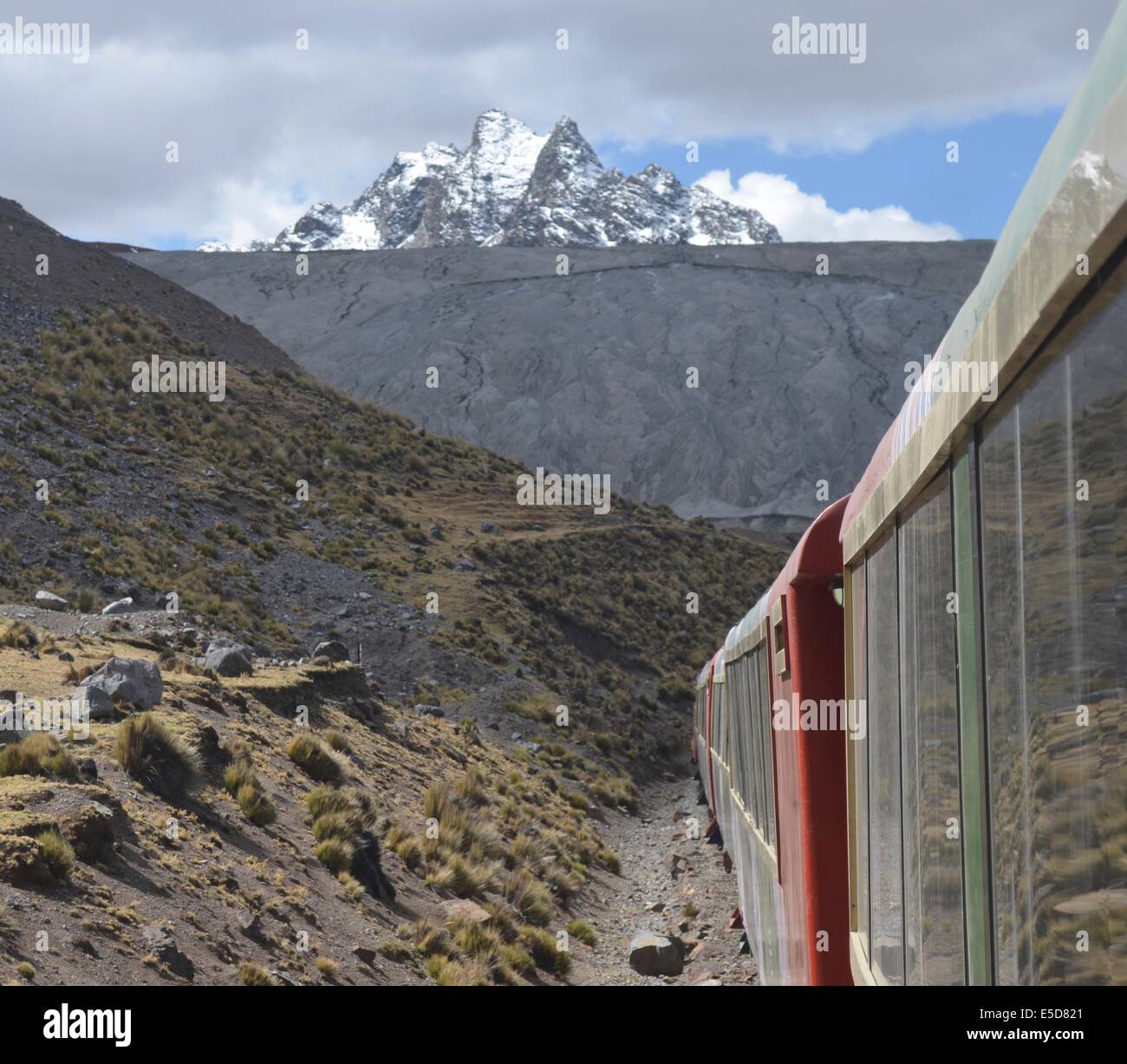 The Ferrocarril Central between Lima and Huancayo, Peru. Crossing the ...