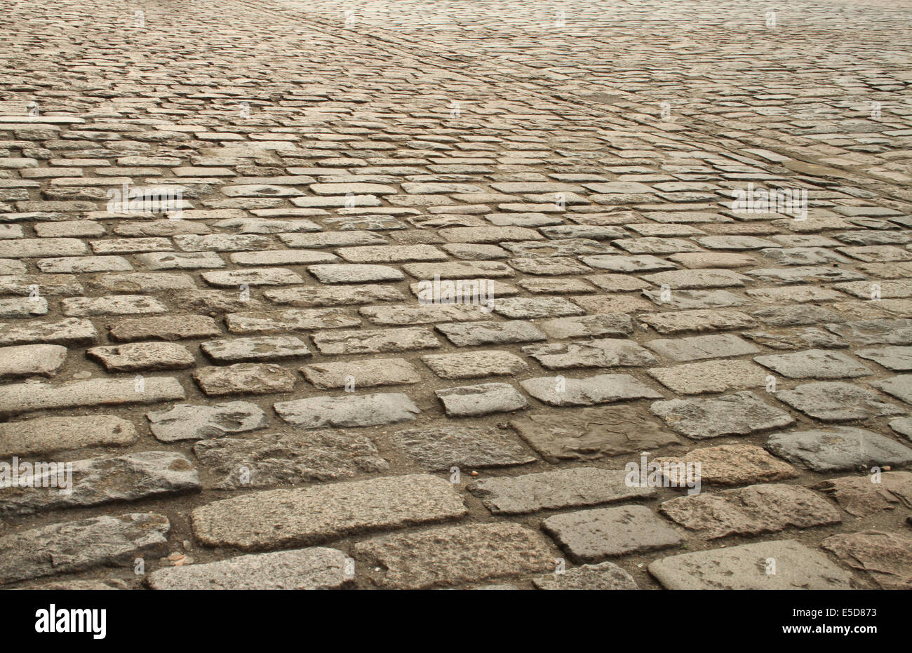 Old worn brick and block paving abstract for use a background or ...