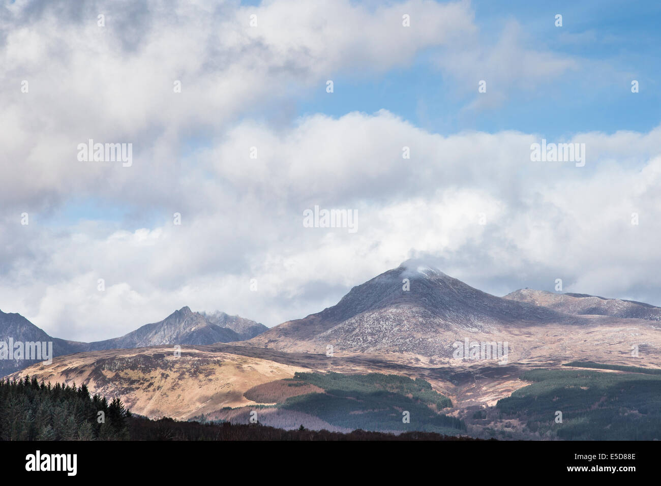Glenrickard scenery & mountains. (Goat Fell) on the Isle of Arran in ...