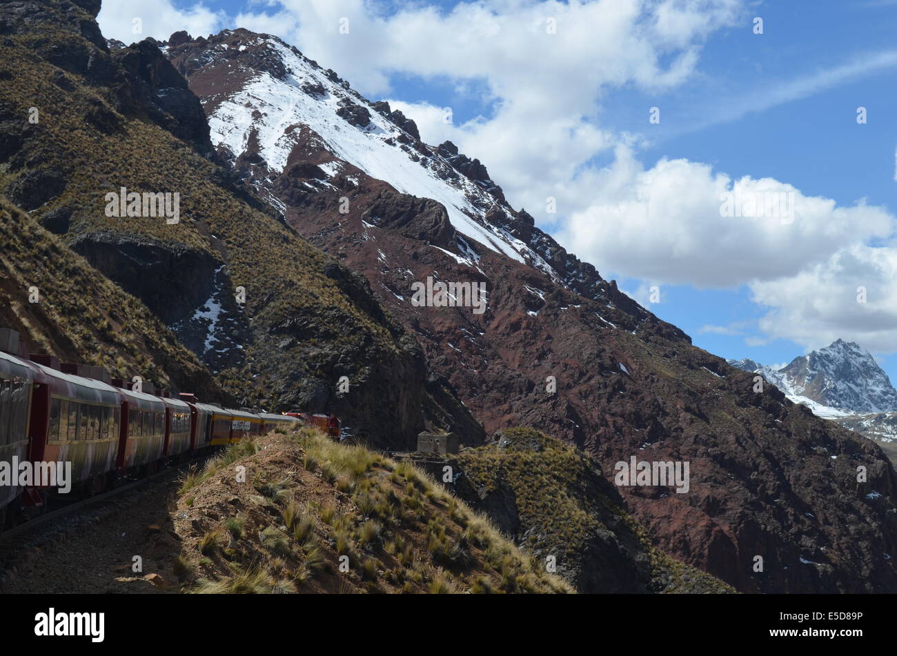 The Ferrocarril Central between Lima and Huancayo, Peru. Crossing the ...