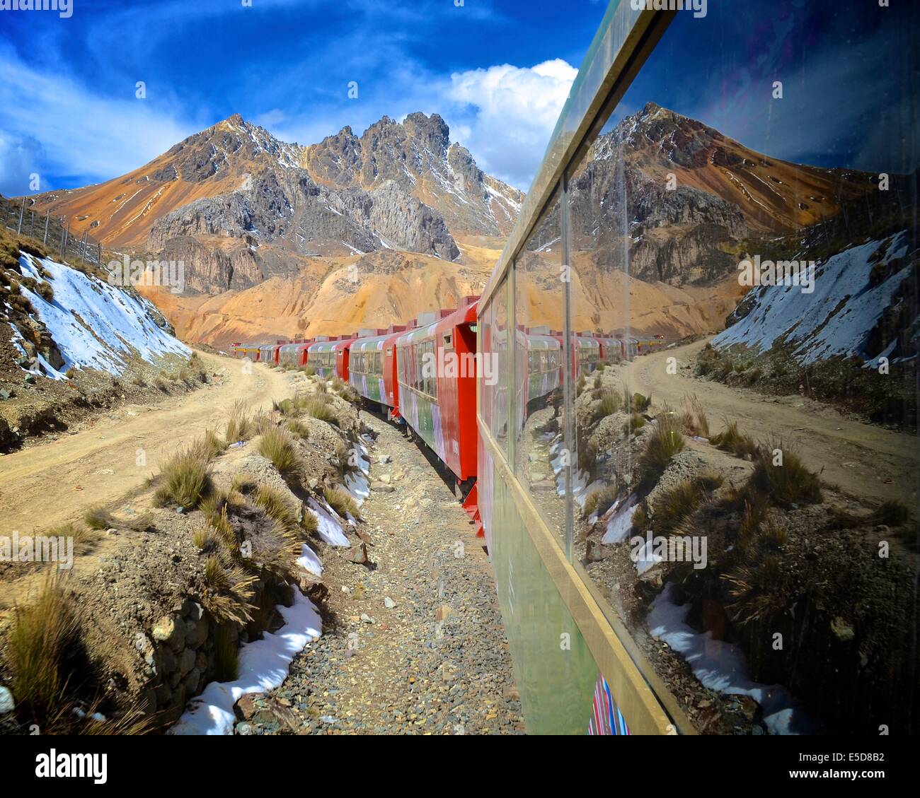 The Ferrocarril Central between Lima and Huancayo, Peru. Crossing the ...