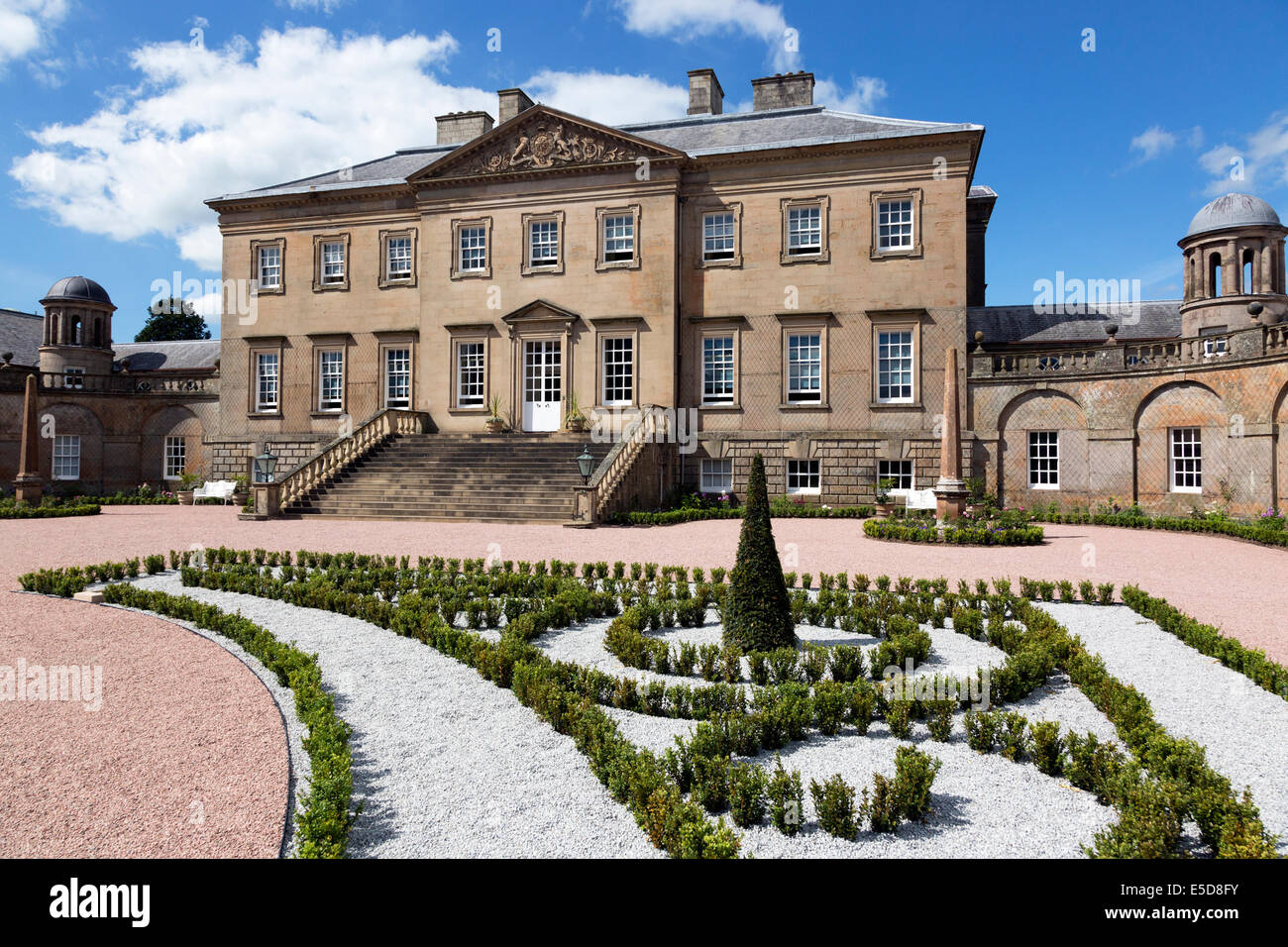 Front facade of Dumfries House near Cumnock, Ayrshire, Scotland, UK ...