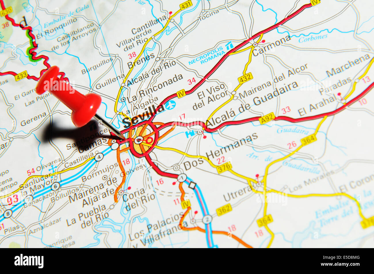 Sevilla map hi-res stock photography and images - Alamy